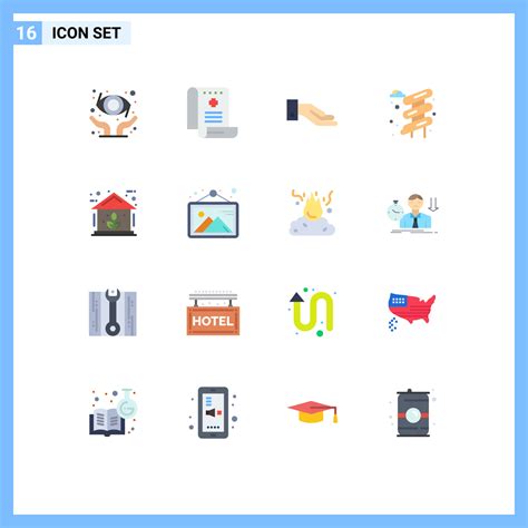 Mobile Interface Flat Color Set Of Pictograms Of Power Green Alms Energy Water Editable Pack