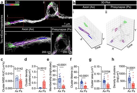 Tau Forms Differently Regulated Presynaptic And Axonal Nanoclusters A