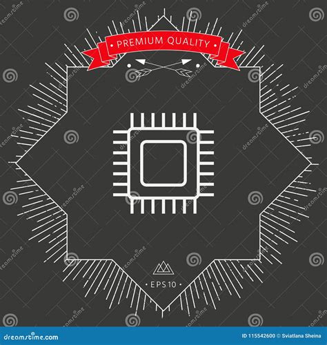 Cpu Symbol Icon Stock Vector Illustration Of Design 115542600