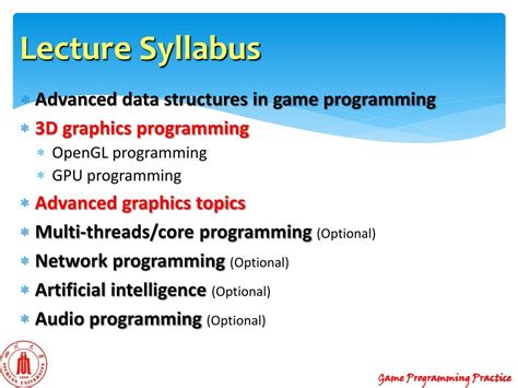 ppt game programming practices course introduction powerpoint
