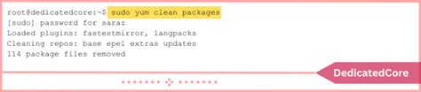 How To Clean Up Clear Yum Cache