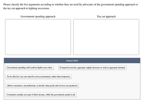 solved please classify the five arguments according to