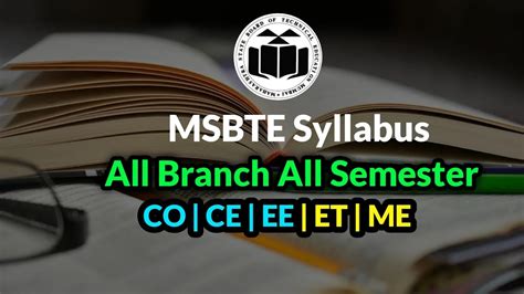 Msbte I Scheme Syllabus Download
