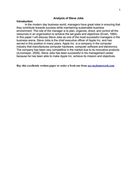 Analysis Of Steve Jobs Leadership Style By Acemyhomework Issuu
