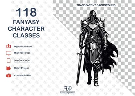 118 Fantasy Character Class Svg Bundle Rpg Mage Warrior Rogue