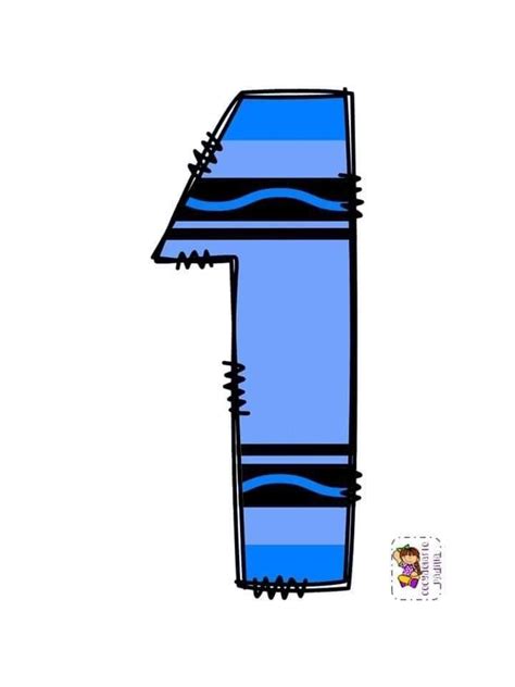 Pin De Karli En Figuras Crayola Números Preescolar Banderines