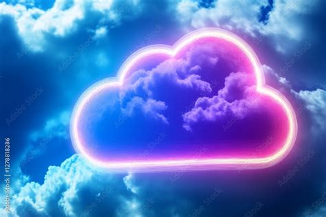 A Cloud Computing Technology Concept Illustrates The Delivery Of