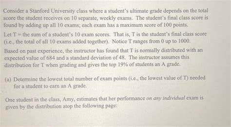 Solved Consider A Stanford University Class Where A