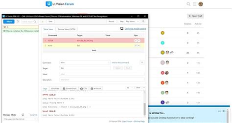 Cant Working Desktop Mode Bug Reports Uivision Ai And Ocr