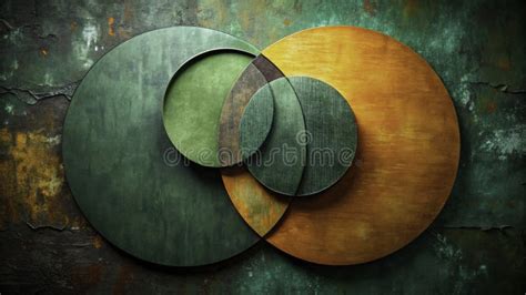 Muted Tones And Overlapping Circles A Stunning Fusion Of Fashion And Abstract Art Showcasing