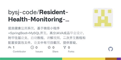 Github Bysj Code Resident Health Monitoring System Springboot Mysql Java