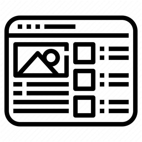 Interface Mockup Website Wireframe Icon