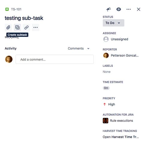 Add Sub Task Option Missing From New Task View Unt