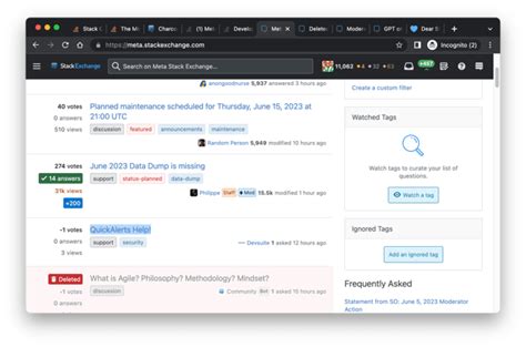 deleted questions don t show as deleted on the home page meta stack