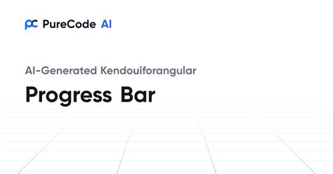 Build Great Kendouiforangular Progress Bar Components Faster Using Ai Tools