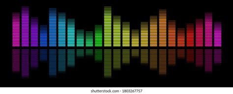 Colorful Graphic Equalizer Display Editable Vector Stock Vector Royalty Free 54351514