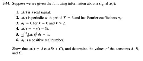 solved 3 44 suppose we are given the following information
