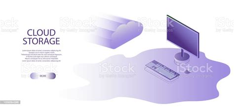 온라인 스토리지 컴퓨팅 아이소메트리 개념입니다 등각 투영 평면 설계 개념 클라우드 기술 데이터 전송 및 저장 3차원 형태에 대한