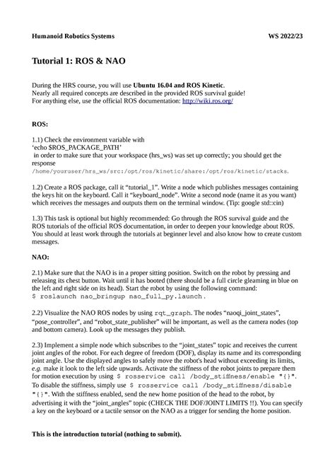 Hrs Tutorial 1 Research Paper For Computer Fundamentals And Programminghumanoid Robotthe Past