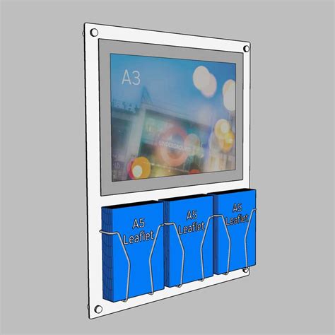 A3 Poster Leaflet Display Wall Fixed Display Graphics And Brochures