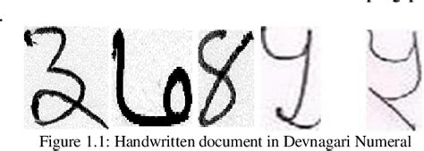 table 1 from recognition of handwritten devnagari numerals semantic