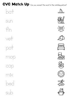 CVC Match Up By Lozzie Loves Learning TPT