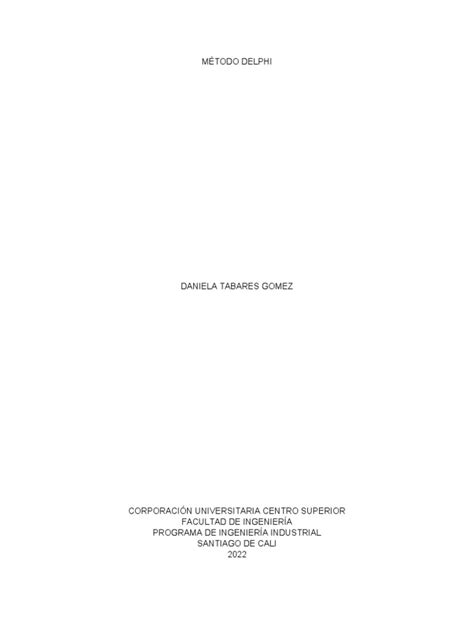 Método Delphi Pdf Legumbre