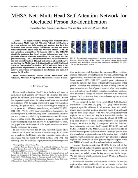 Pdf Mhsa Net Multihead Self Attention Network For Occluded Person Re Identification