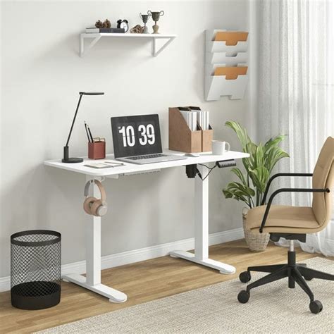 HOMCOM Computer Desk With Shelves Home Office Study Rackhams