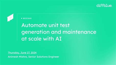 Diffblue On Linkedin Automate Unit Test Generation And Maintenance At