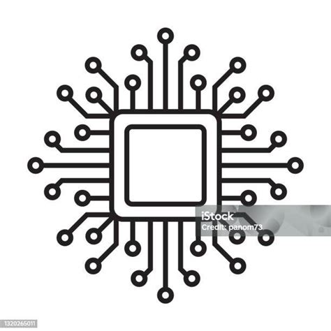 그래픽 디자인 로고 웹 사이트 소셜 미디어 모바일 앱 Ui 일러스트레이션을 위한 프로세서 칩 벡터 아이콘 Cpu에 대한 스톡 벡터 아트 및 기타 이미지 Istock