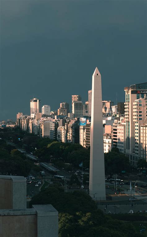 Vue Aérienne De Lobélisque De Buenos Aires · Photo Gratuite