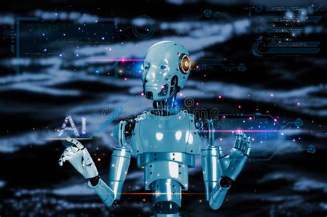 robotic arm working on a machine ai stock image image of computer