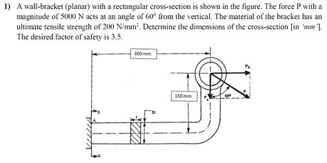 Solved A Wall Bracket Planar With A Rectangular