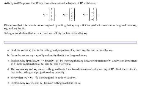 Solved Activity 642 Suppose That W Is A Three Dimensional