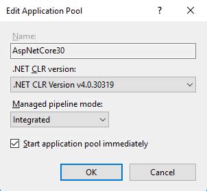Can T Attach To ASP NET Core Application When HostingModel Is InProcess And NET CLR Version
