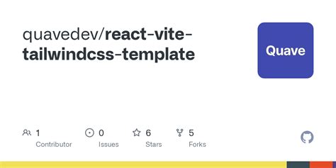 GitHub Quavedev React Vite Tailwindcss Template
