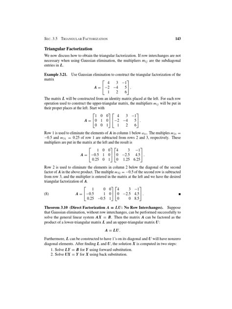 Lu Factor Proof Pdf Matrix Mathematics Factorization