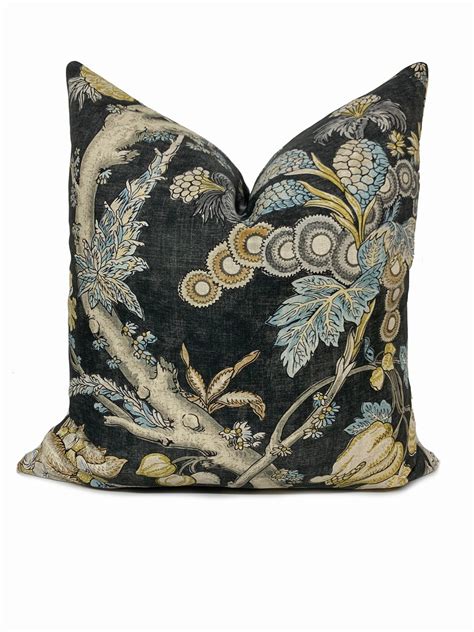 Thibaut Chatelain Black Heritage Collection Cushion Cover Pillow Cover