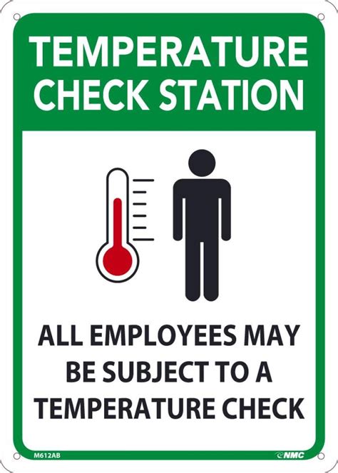 Temperature Check Station Sign M612pb