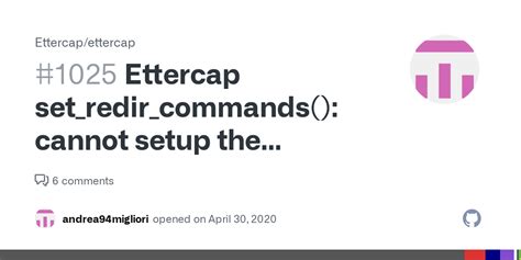 ettercap set redir commands cannot setup the redirect for ipv6