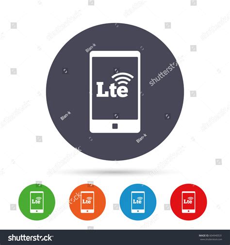 4g Lte Sign Smartphone Icon Longterm Stock Vector Royalty Free 604940531