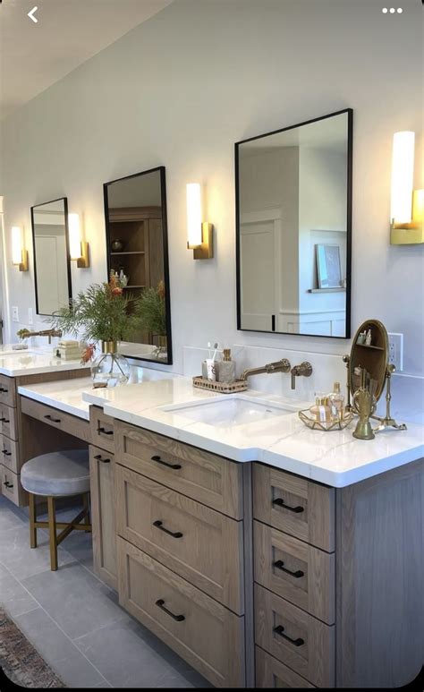 Modern Farmhouse Bathroom With Double Sinks His Hers Vanity Master