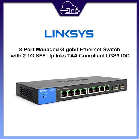 LINKSYS Port Managed Gigabit Ethernet Switch With G SFP Uplinks TAA Compliant LGS C