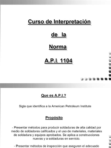 Interpretacion De La Norma Api 1104 Pdf