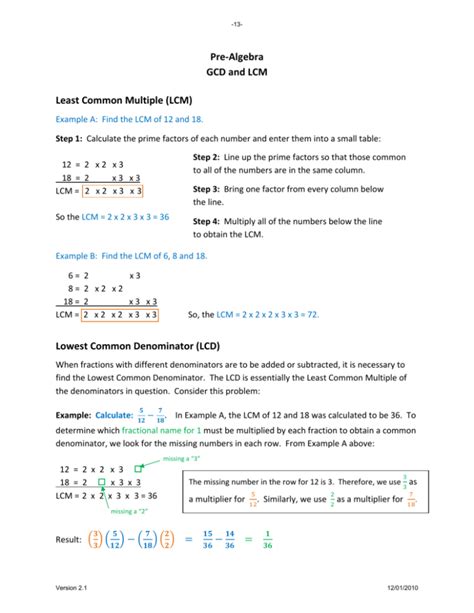 Least Common Multiple