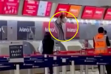 Dantejskie Sceny Na Meksyka Skim Lotnisku Agresywna Kobieta Wpad A W Sza