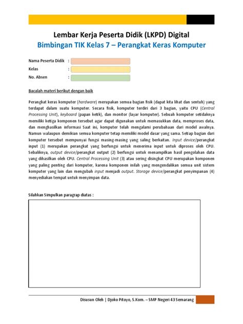 Lkpd Tik Kelas 7 Pdf Lkpd Tik Kelas 7 Pdf