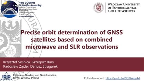Pdf Precise Orbit Determination Of Gnss Satellites Based On Combined