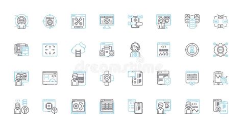 Market Segmentation Linear Icons Set Demographics Psychographics